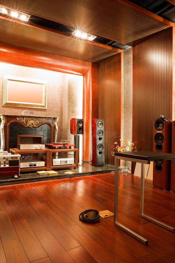 Luxury Hifi Studio Interior Stock Photo - Image of spotlight, house ...