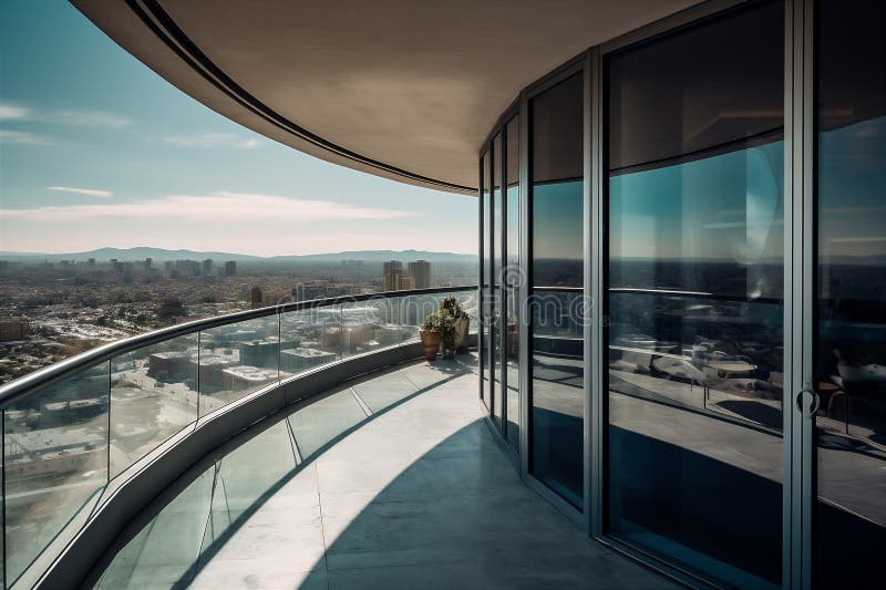 Luxury High-rise with Sweeping Curving Modern Exterior. AI Generated ...