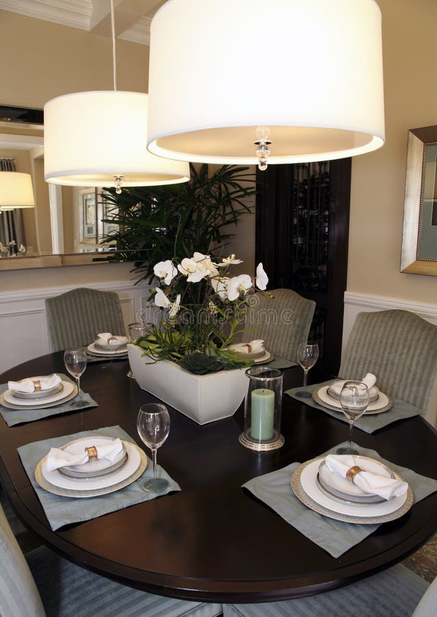 Luxury home dining room stock photo. Image of inside, contemporary ...