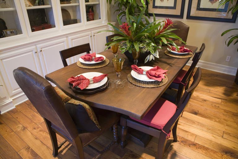 Luxury home dining table. stock photo. Image of dinner - 4834570