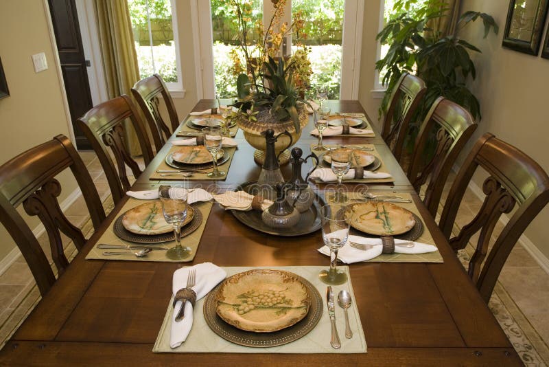 Dining table 1604 stock photo. Image of garnish, setting - 3215850