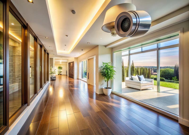 Luxury Home Security Daylight Hallway CCTV Surveillance System for ...