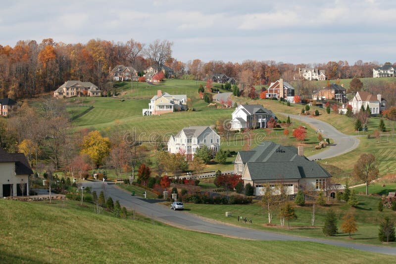 Luxury Homes: Upscale Houses, Fall Season Stock Photo - Image of estate ...