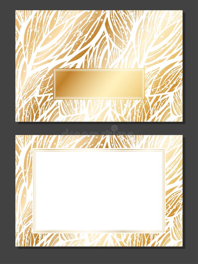 Luxury Invitation Card with Empty Space for Your Text. Golden, White ...