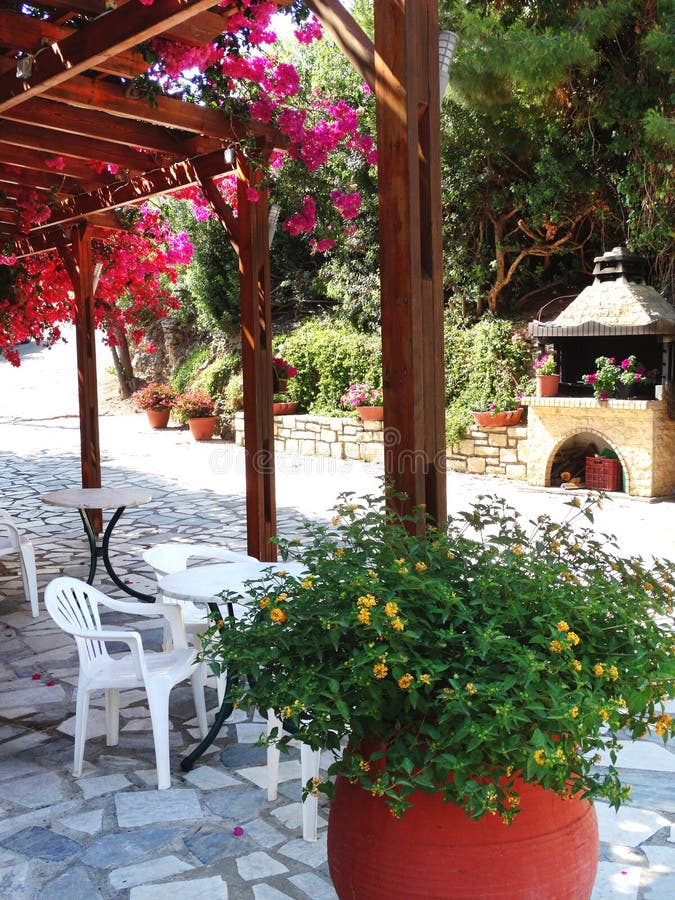 Luxury Hotel Building Balcony and Terrace Greece Stock Image - Image of ...