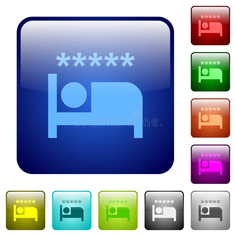 Luxury Hotel Color Square Buttons Stock Vector - Illustration of costly ...