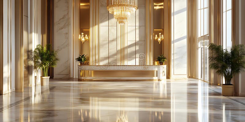 Luxury Hotel Lobby Interior Design Illustration Generated Using AI ...