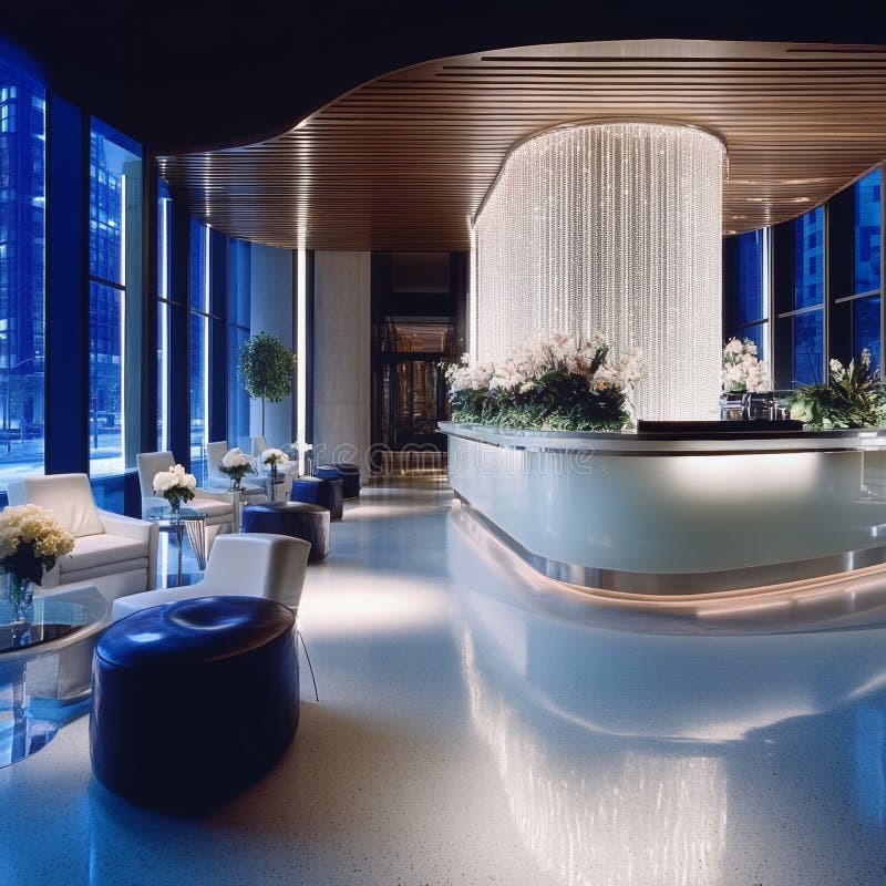 Luxury Hotel Lobby Interior with Modern and Elegant Design, Comfortable ...