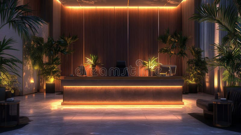 Luxury Hotel Lobby Interior Design Illustration Generated Using AI ...
