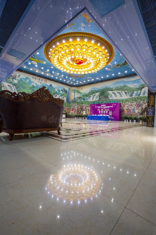 Luxury Hotel Lobby Panorama Editorial Photo - Image of hotel ...