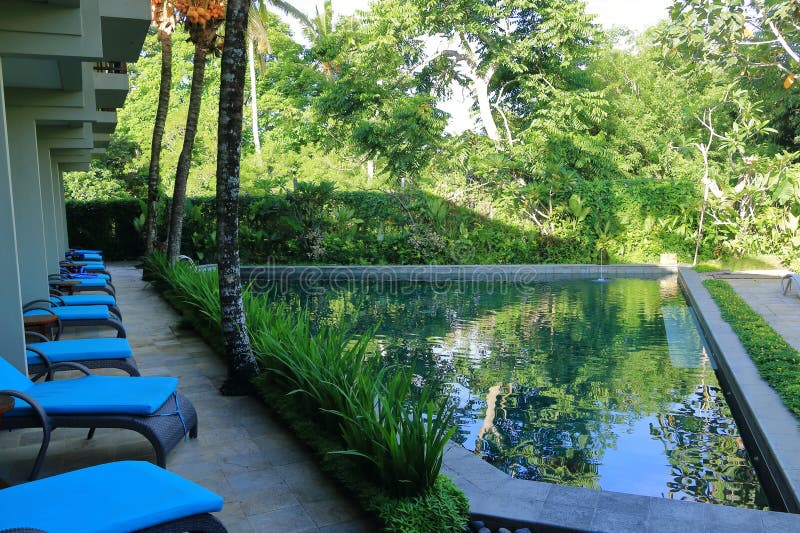 Luxury Hotel with Pool in Bali, Indonesia Stock Image - Image of resort ...