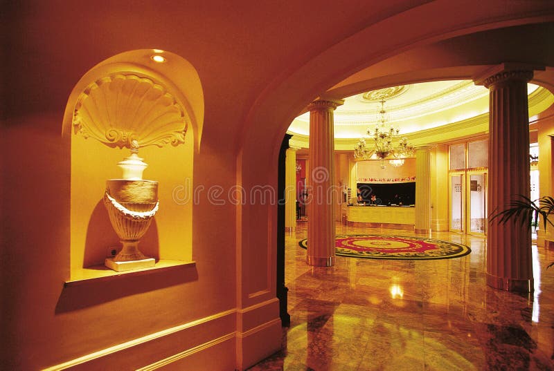 Luxury Hotel Reception Hall Stock Photo - Image of entrance, hall: 2318530