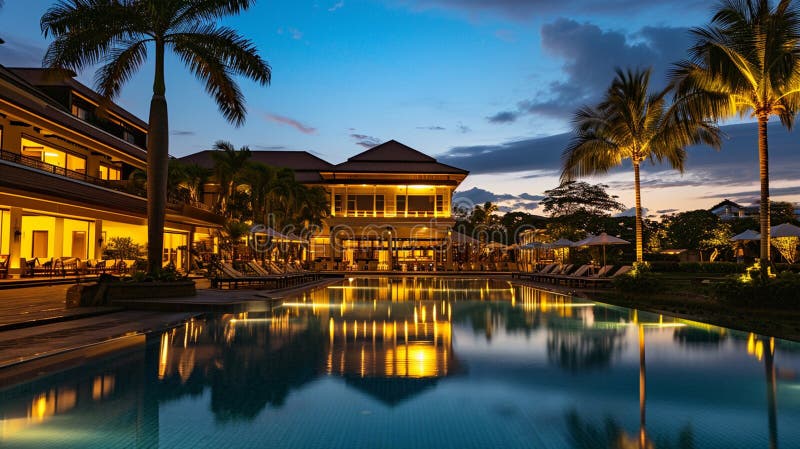 Luxury Hotel Resort Exterior for Product Placement . Generative Ai ...