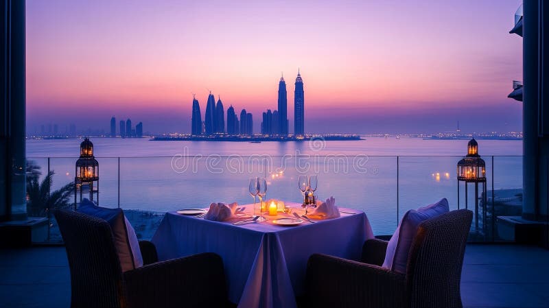 A Luxury Hotel Rooftop Dinner with Private Seating and a Stunning View ...