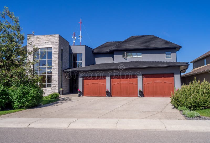 Luxury house, Calgary stock image. Image of facade, house - 73175927
