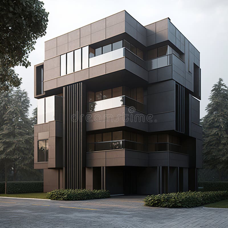 Luxury House . Modern Design of Home Architecture Created by Generative ...