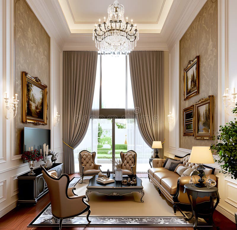 A luxury House stock illustration. Illustration of light - 384014399