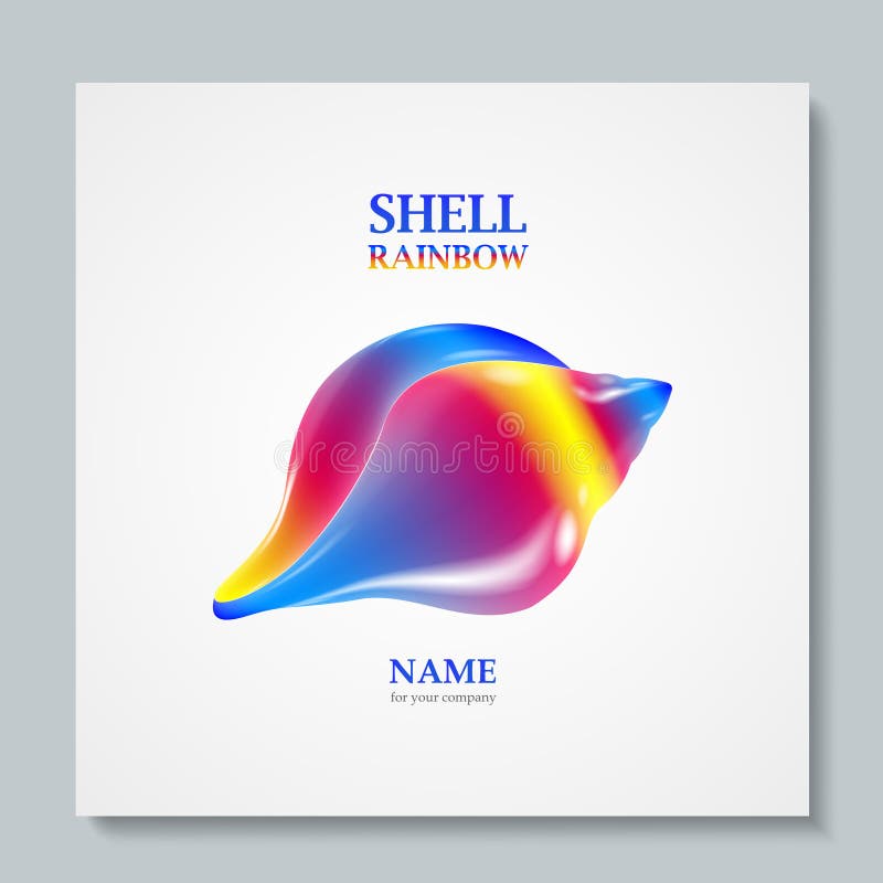 Luxury Image Logo Rainbow Seashell. To Design Postcards, Brochures ...
