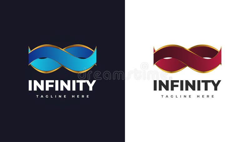 Luxury Infinity Logo with Ribbon Concept Stock Vector - Illustration of ...