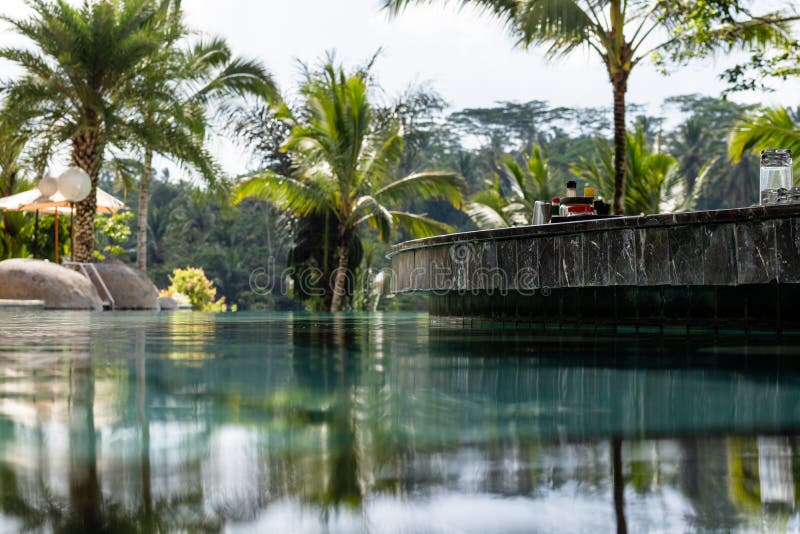 A Luxury Infinity Pool in a Tropical Resort Stock Photo - Image of ...