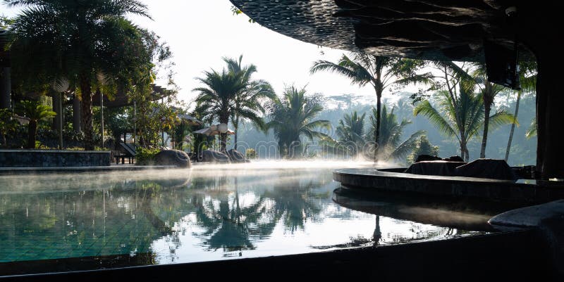 A Luxury Infinity Pool in a Tropical Resort Stock Photo - Image of ...
