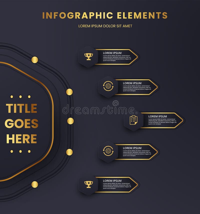 Luxury Infographic Template Graphic Stock Vector - Illustration of ...