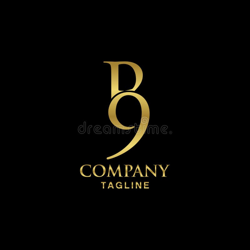 Creative and Modern Luxury INITIAL B9 Logo Design Template Stock Vector ...
