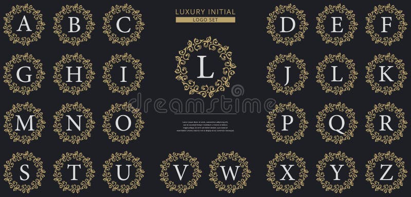 Luxury Initial Badge Template Stock Vector - Illustration of minimal ...
