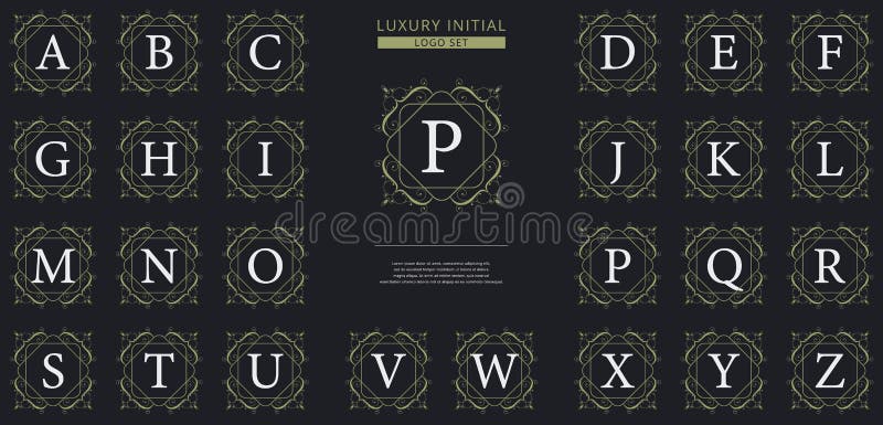Luxury Initial Badge Template Stock Vector - Illustration of letter ...