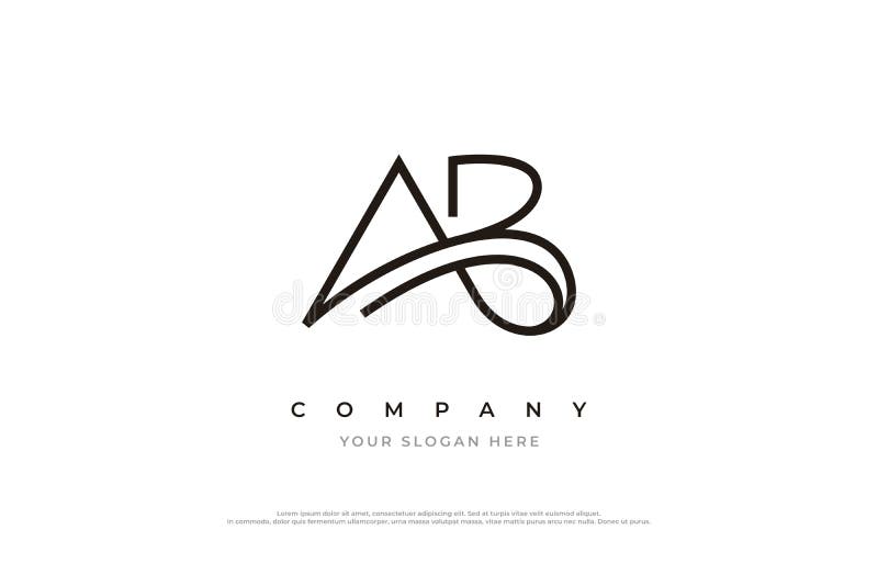 Luxury Initial Letter AB Logo Design Vector Stock Vector - Illustration ...