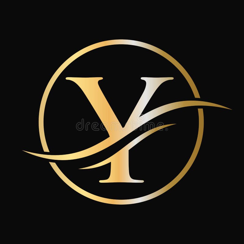 Luxury Initial Letter Y Golden Gold Color Logo Design. Y Logo Initial ...