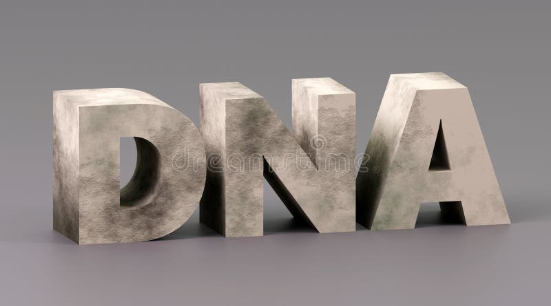 Luxury Inscription DNA on Grey Podium, Soft Light, Smooth Background ...