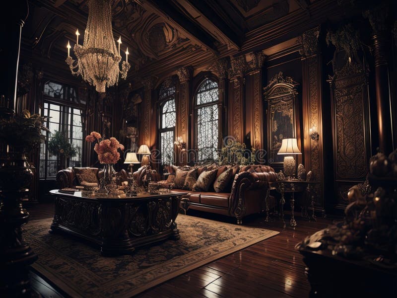 Luxury Interior of the Living Room in Classical Style. Ai Generated ...