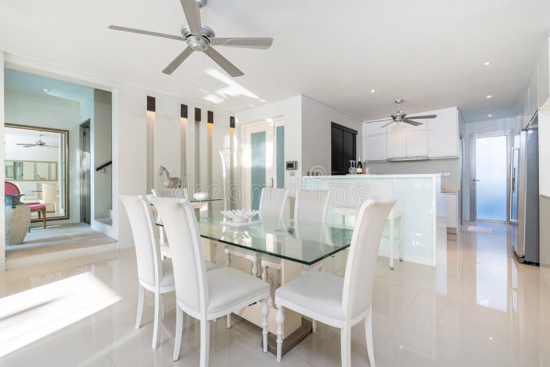 Luxury Interior Living Room with White Space Stock Image - Image of ...