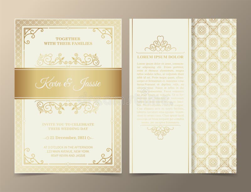 Luxury Invitation Card Vector Design Vintage Style Stock Illustration ...