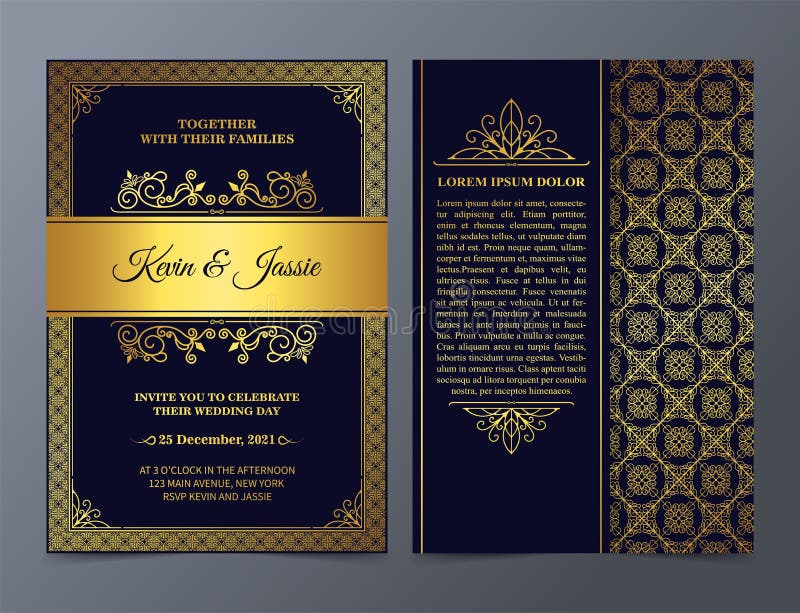 Luxury Invitation Card Vector Design Vintage Style Stock Illustration ...