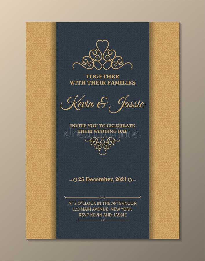 Luxury Invitation Card Vector Design Vintage Style Stock Illustration ...