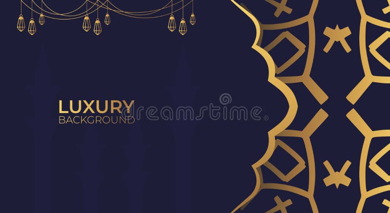 Luxury Islamic Background with Golden Arabic Pattern Islamic Eastern ...