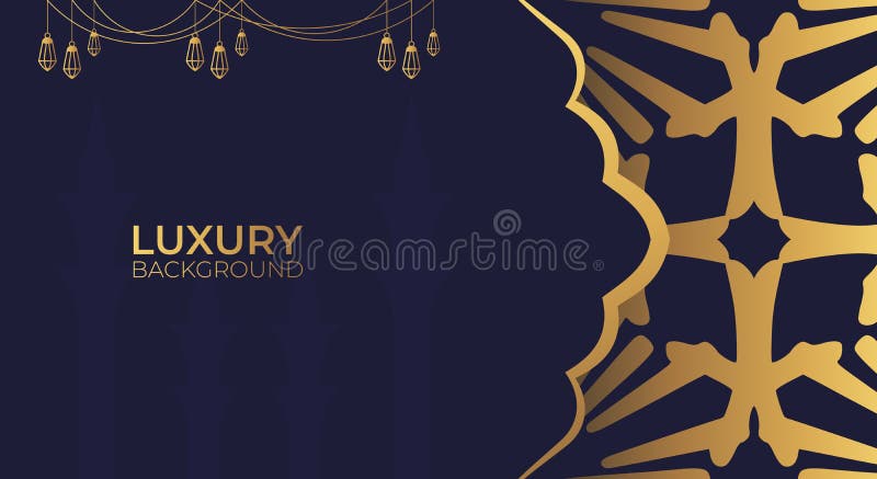 Luxury Islamic Background with Golden Arabic Pattern Islamic Eastern ...