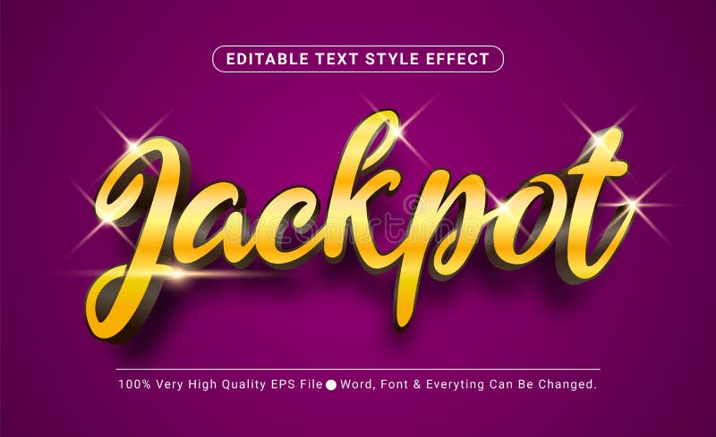 Luxury Jackpot Text Effect, Editable Text Effect Stock Vector - Illustration of poster, text ...