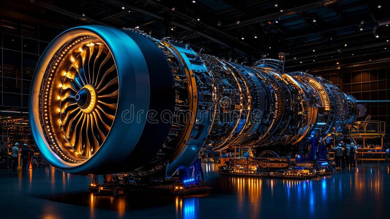 Luxury Jet Engine Components and Assembly Stock Illustration ...