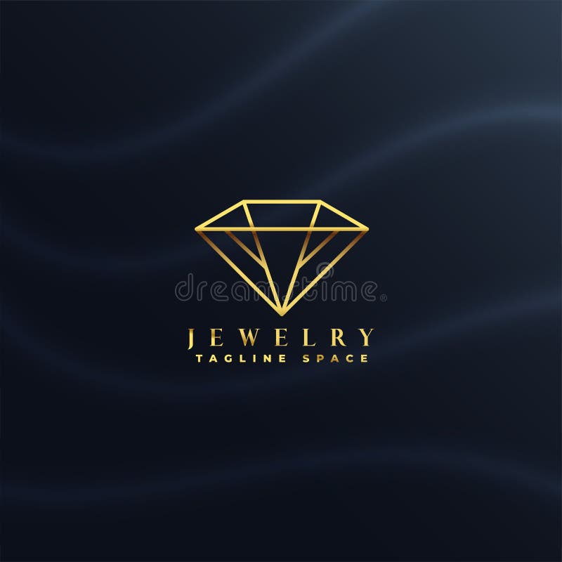 Luxury Jewelry Diamond Logo Template with Tagline Space Stock Vector ...