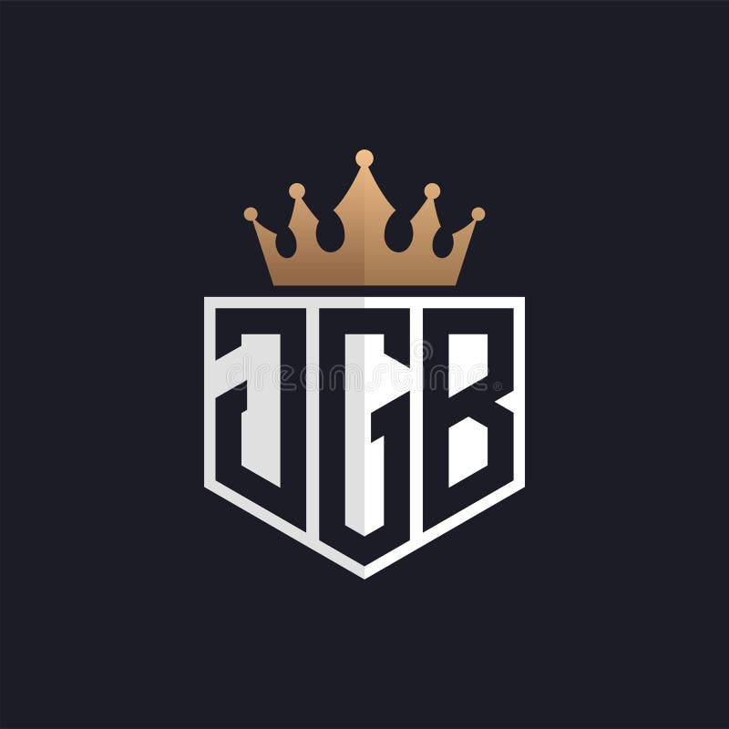 Luxury JGB Logo with Crown. Elegant Initials JGB Letter Logo for Exclusive Brands Stock ...