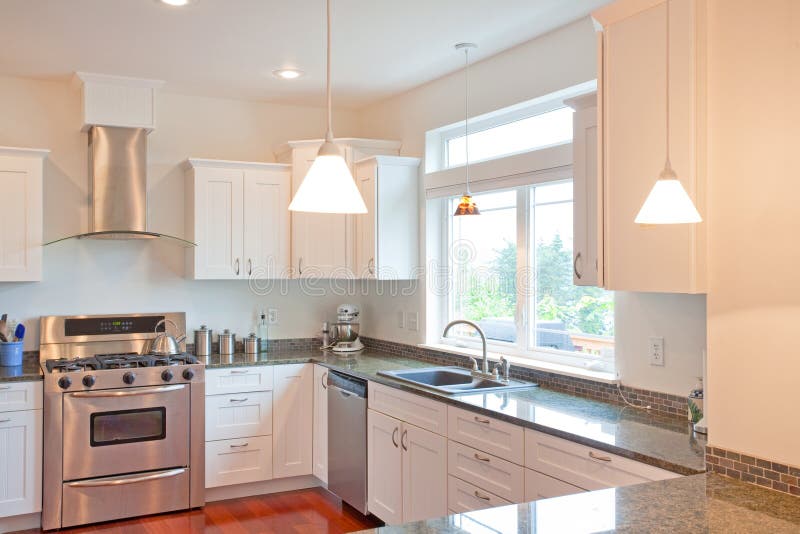 Luxury Kitchen stock photo. Image of cooking, clean, cupboard - 16184606