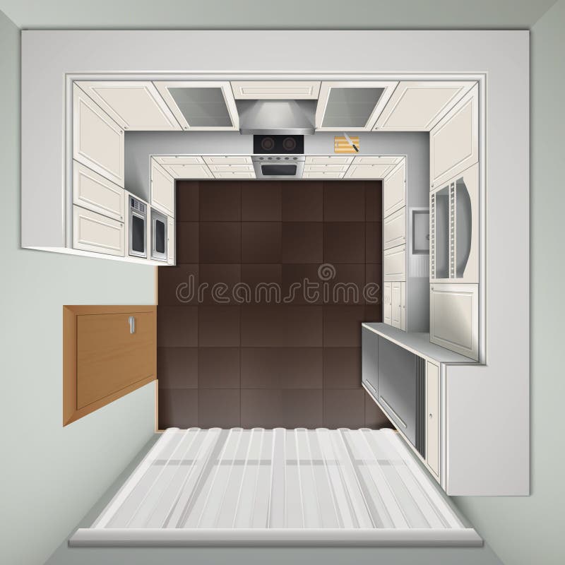 Kitchen Top View Stock Illustrations – 26,538 Kitchen Top View Stock ...