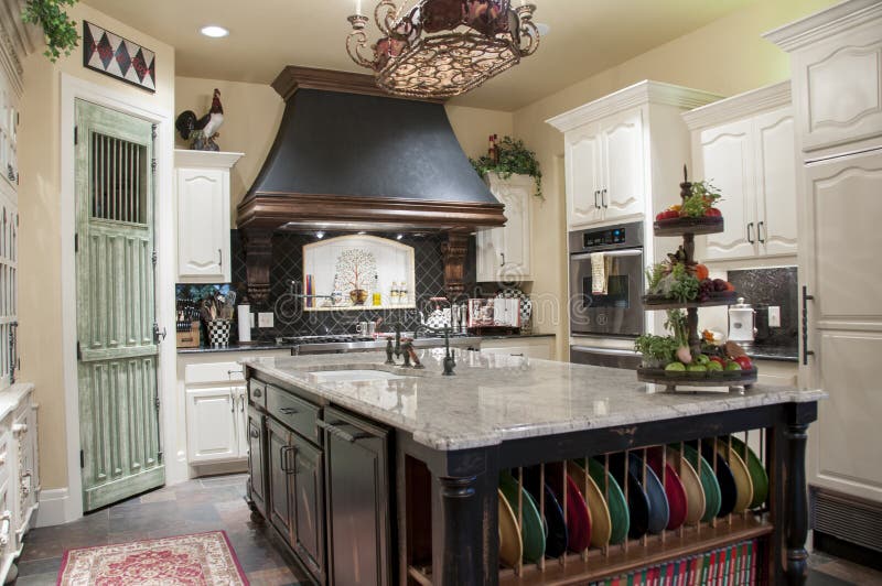 Luxury kitchen stock image. Image of counter, home, stove - 39638767