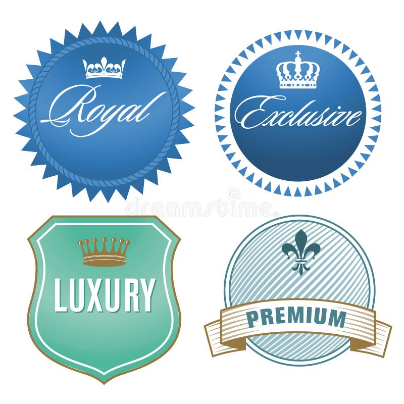 Luxury labels stock vector. Illustration of label, crest - 33258988