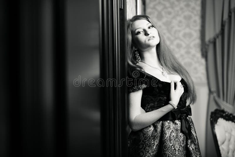 Luxury Lady in Luxury Interior Stock Image - Image of redhead ...