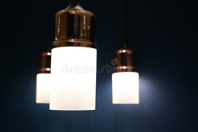 Close Up Luxury Lamp Hanging on Room, Interior Design Stock Image ...