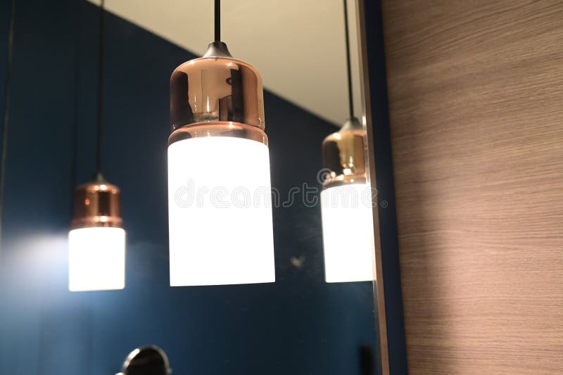 Luxury Lamp Hanging on Room, Interior Design Stock Photo - Image of ...